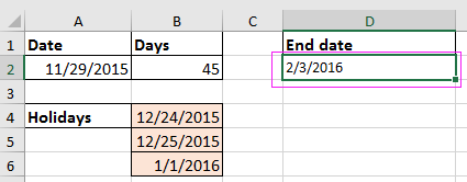 How to add days to date including or excluding weekends and holidays in ...