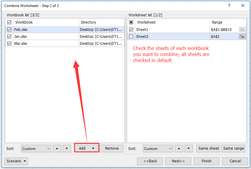 How to collect data from multiple sheets to a master sheet in Excel?