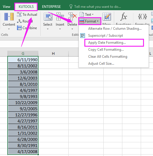 How to convert date to yyyy-mm-dd format in Excel?