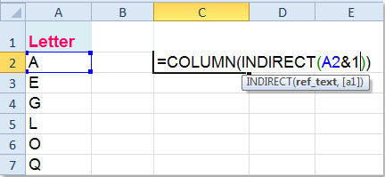 How to convert letter to number or vice versa in Excel?