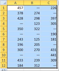 How to convert zeroes to dashes in Excel?