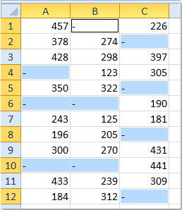 How to convert zeroes to dashes in Excel?