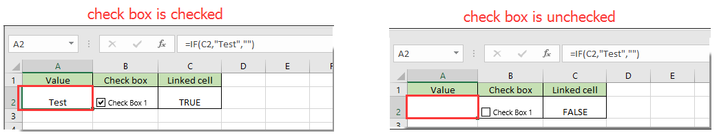 How to change a specified cell value or color when checkbox is checked ...
