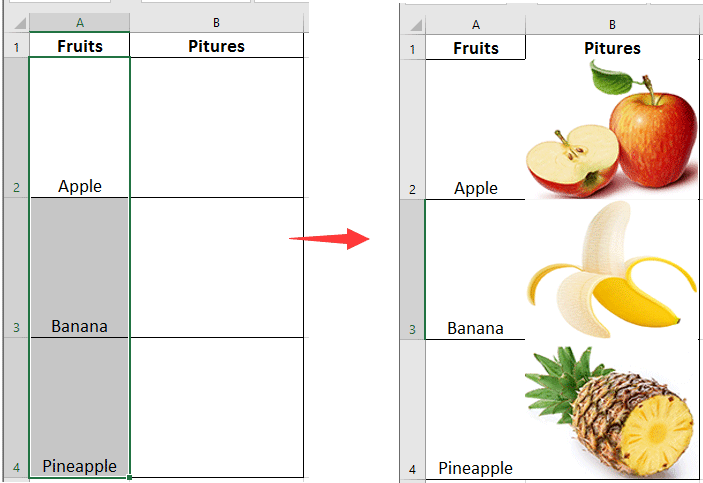 How to insert image or picture dynamically in cell based on cell value ...