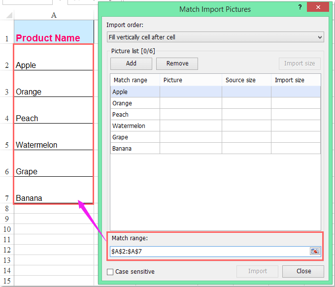 How to create drop down list with images in Excel?
