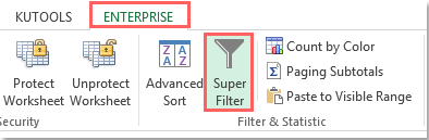 How to filter comma separated data in Excel?