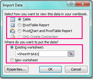 How to import data from another worksheet?