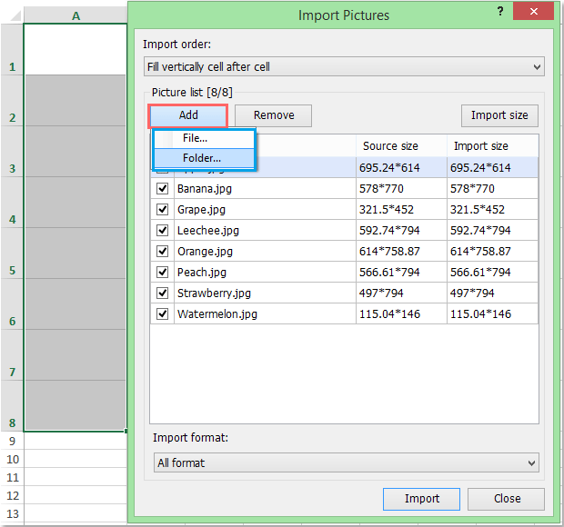 How to insert a printable background image in Excel?