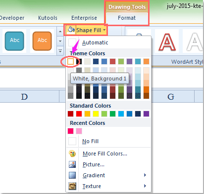How to insert a printable background image in Excel?