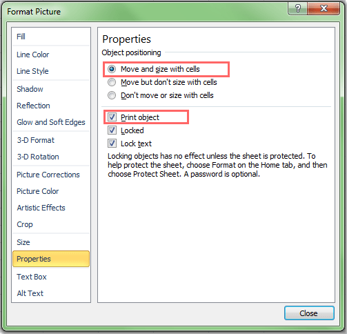 How to insert a printable background image in Excel?