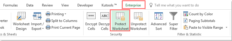 How to set password to protect hidden sheet in Excel?