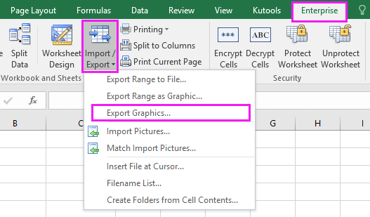 How to save or convert charts as GIF images in Excel?