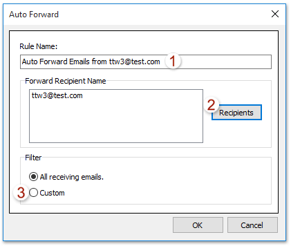 How to automatically forward all emails from specified sender/domain in Outlook?