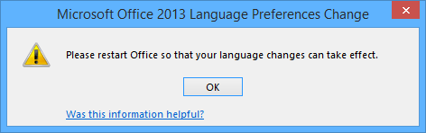 How to change the default language in Outlook?