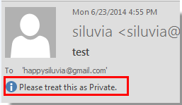 How to mark email message as private or confidential in Outlook?