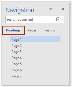 How to move page order/number down in a Word document?