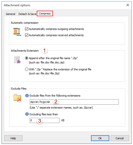 Quickly compress / uncompress all pictures and attachments of emails in ...