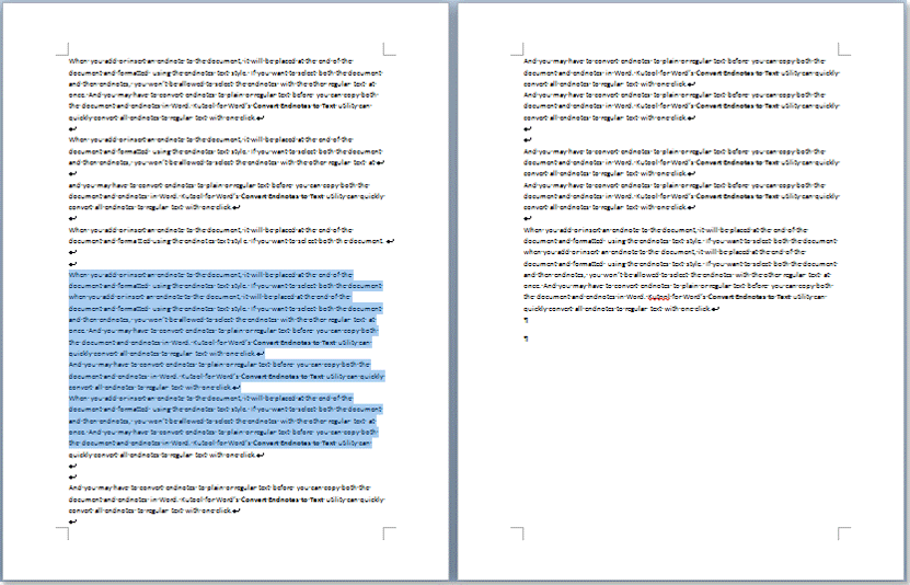 Quickly remove all blank lines in Word